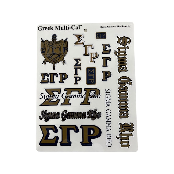 Sigma Gamma Rho Multi Greek Decal Sticker Sigma Gamma Rho | Etsy