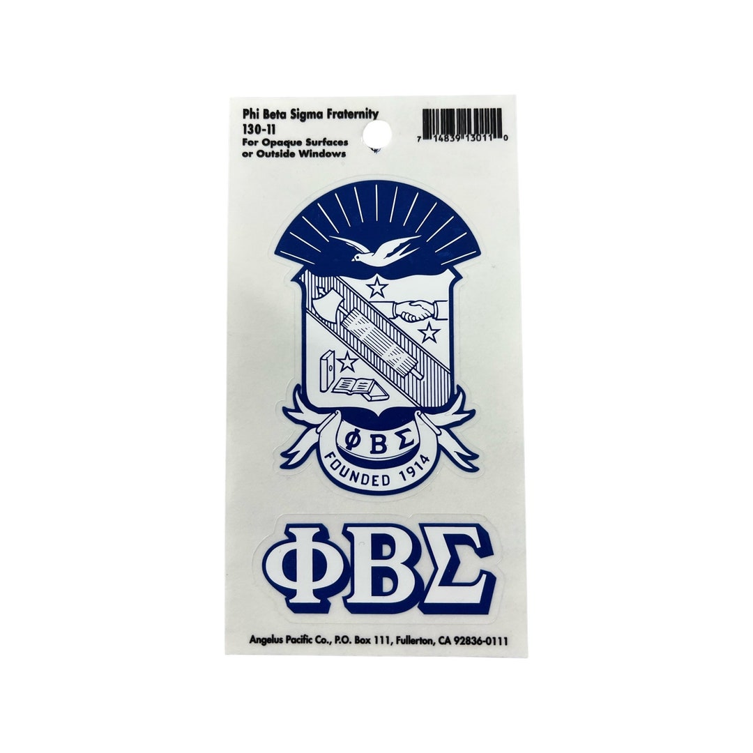 Phi Beta Sigma Crest Decal Sticker - Phi Beta Sigma - Divine 9 - D9 ...