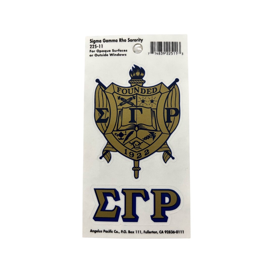 Sigma Gamma Rho Crest Decal Sticker - Sigma Gamma Rho - Divine 9 - D9 ...