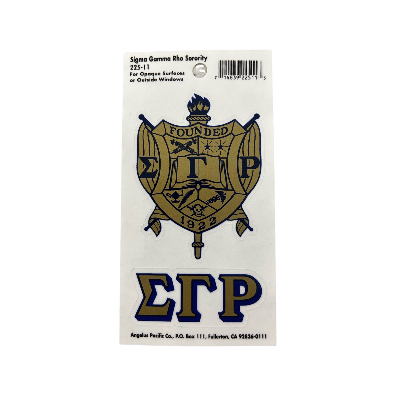 Sigma Gamma Rho Crest Decal Sticker - Sigma Gamma Rho - Divine 9 - D9 ...