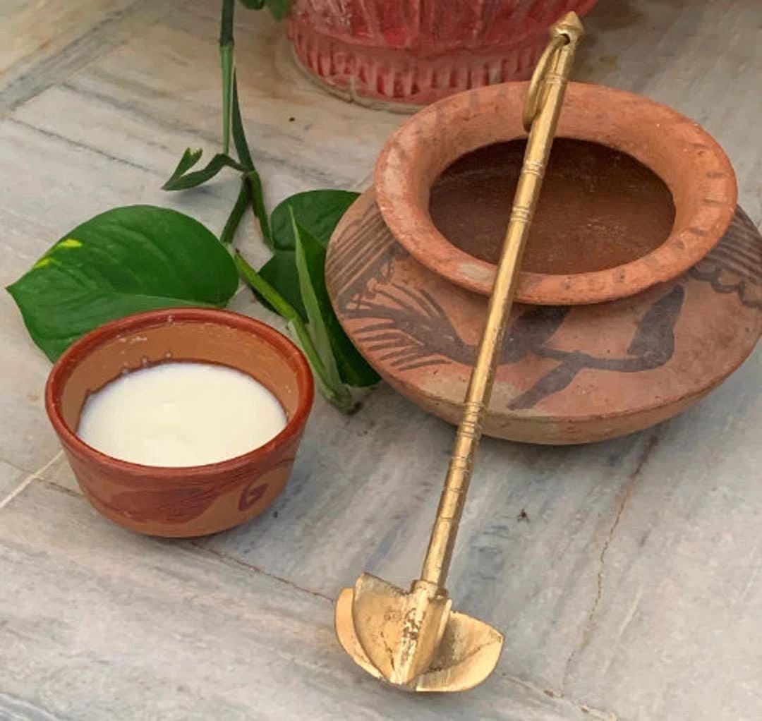 Brass Hand Blender/handmade Brass Hand Mixer/buttermilk Mathani/lassi ...