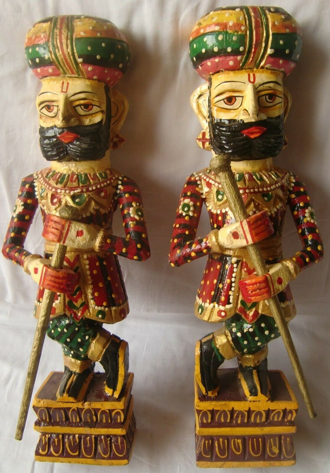 Wooden Hand Carved Watchman Set/painted Royal Guard /home Decor ...