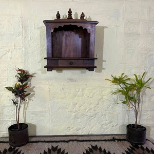 Small Wooden Temple/wooden Mandir/wall Hanging Temple/worship Pooja ...