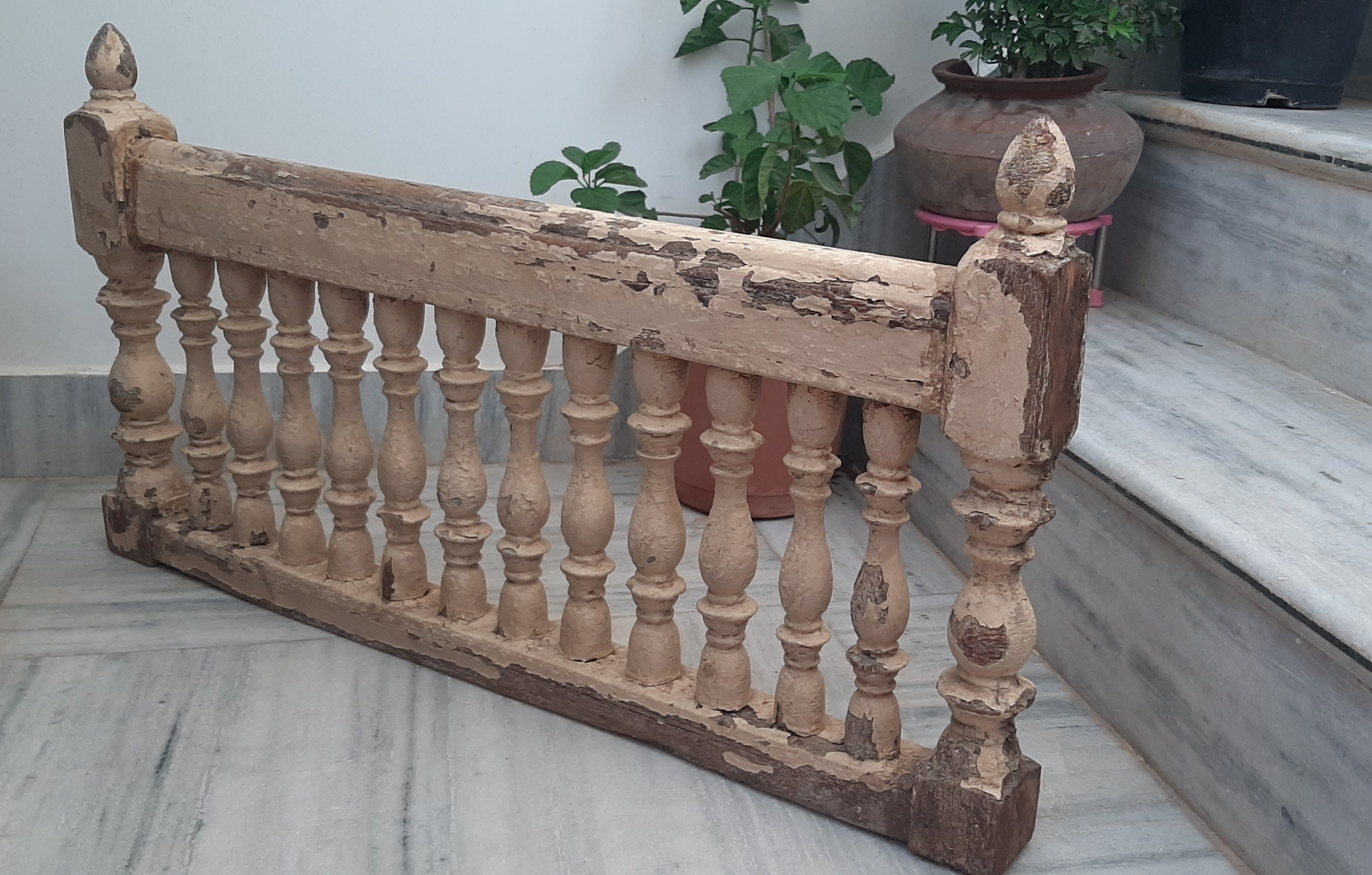 Antique Hand Painted Railing/distressed Wood Fence Piece/old - Etsy