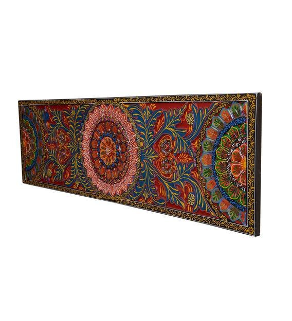 Indian Wood Wall Panel/antique Finish Painted Panel/ethnic Bed - Etsy