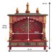 Handcrafted Wooden Pooja Temple: Wall Hanging God Mandap - Etsy