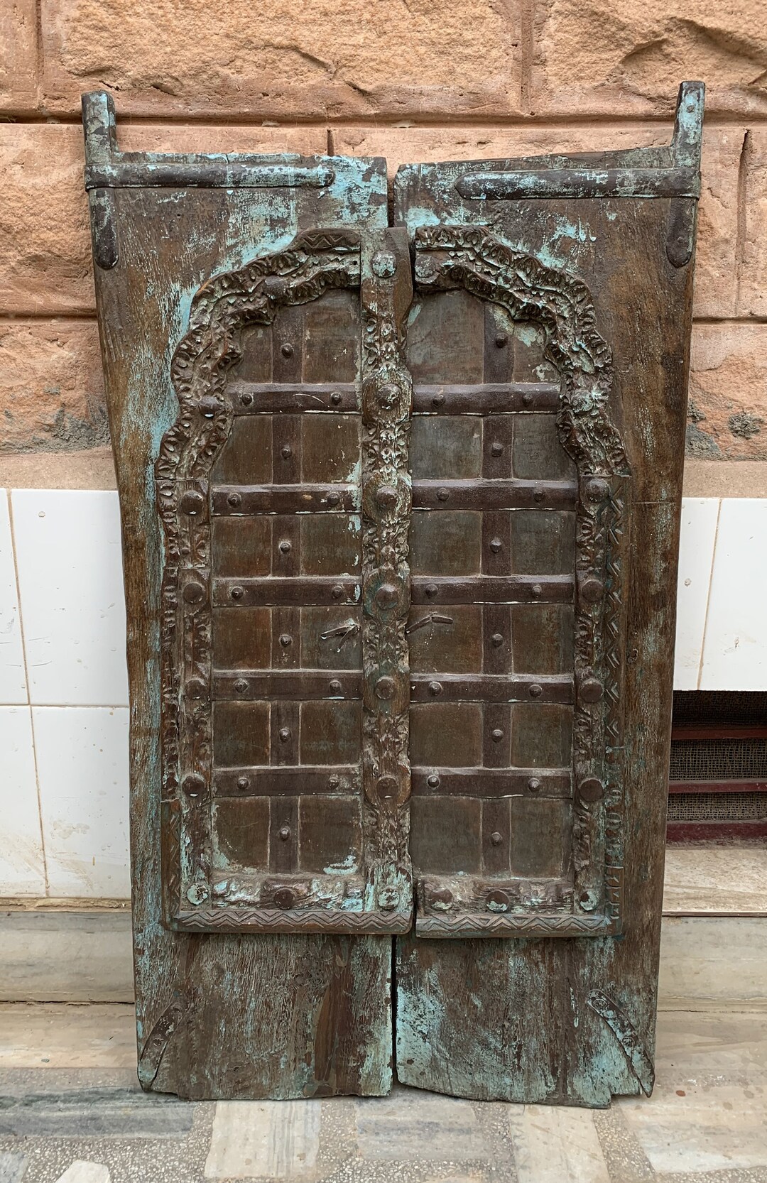 Rare 19th Century Wooden Window/antique Wooden Window/distressed Old ...