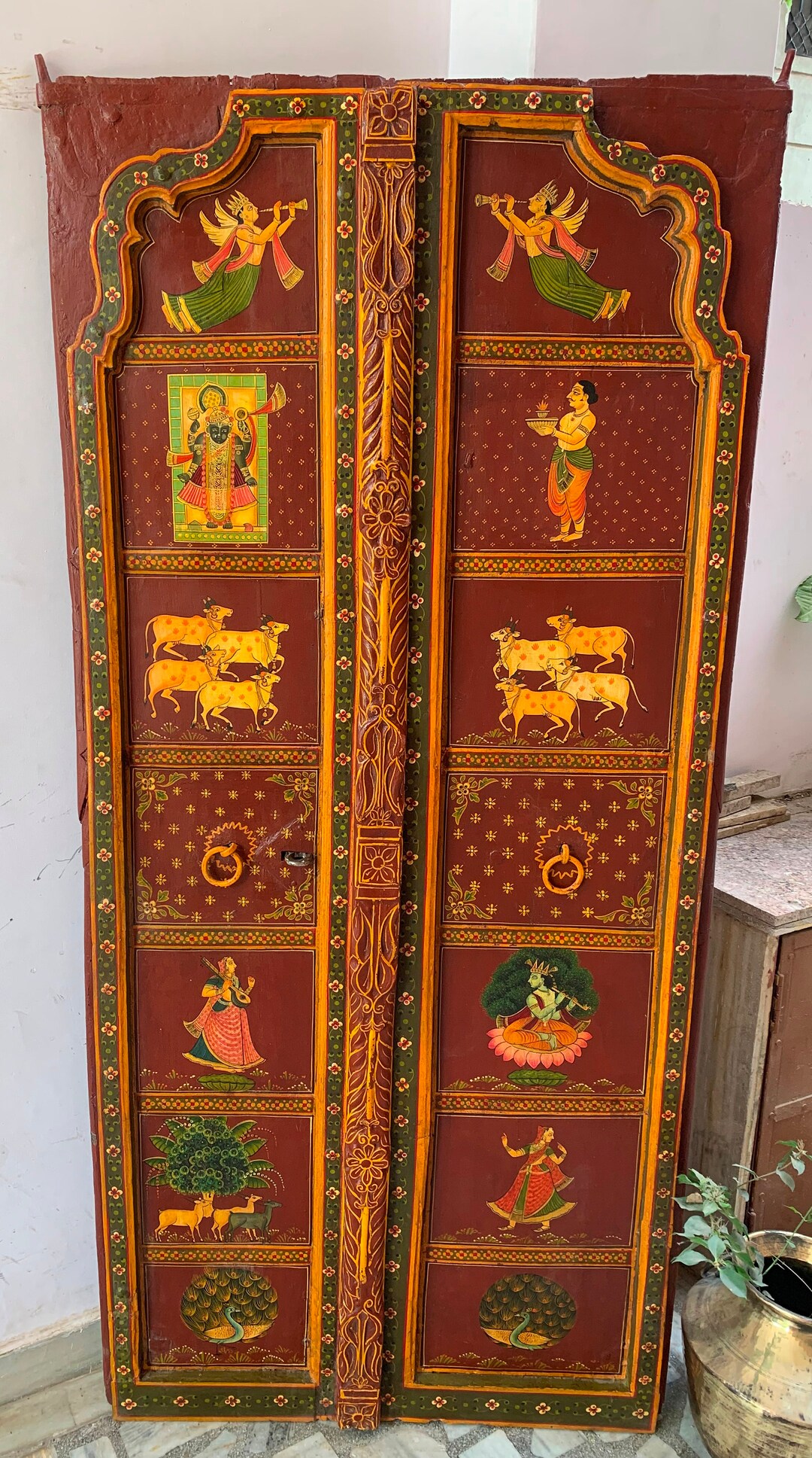 Teak Wood Rajasthani Door/antique Door/a Doorway to Tradition/old Heavy ...