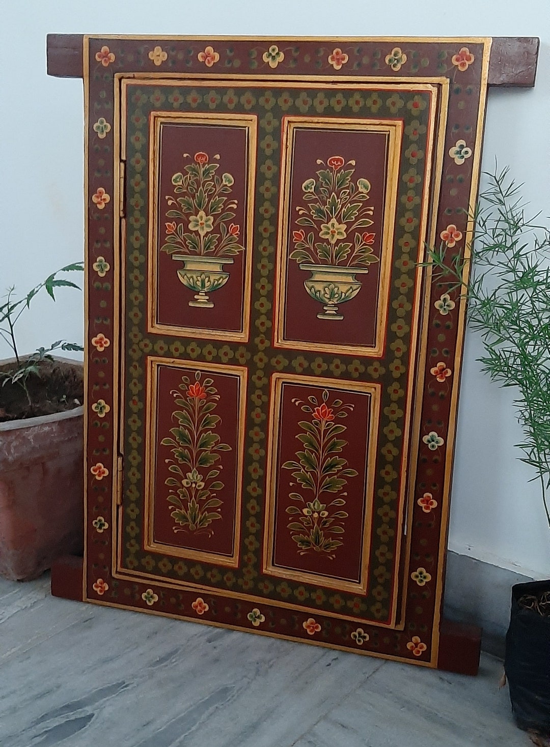 Handmade Painted Jharokha Window: Rajasthani Wall Decor - Etsy