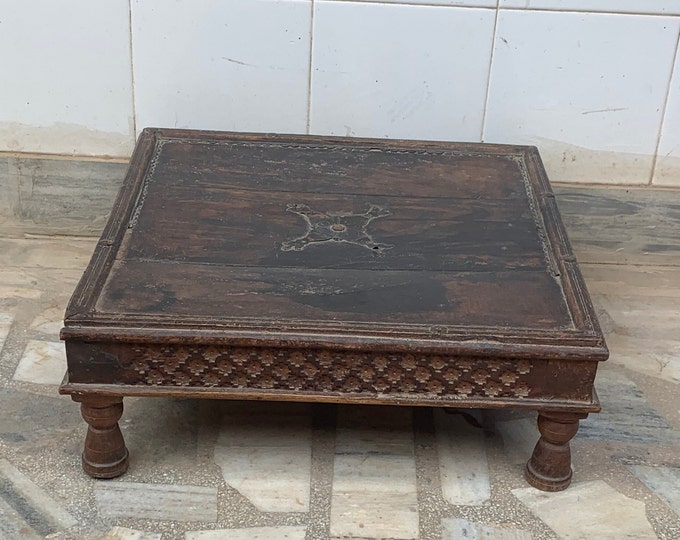 Wooden Indian Chowki Bajot/handmade Design Bed Table/low Table/home ...