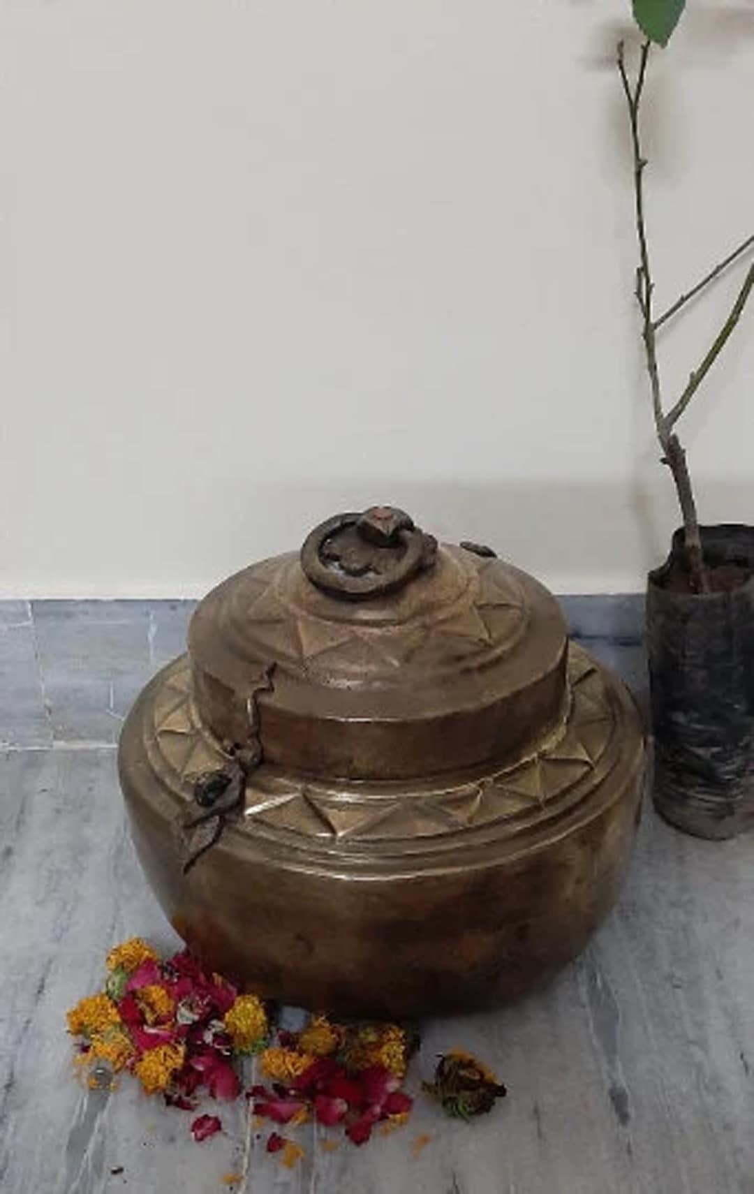 Brass Storage Box/old Engraved Kitchenware Storage Box With Lid/indian ...