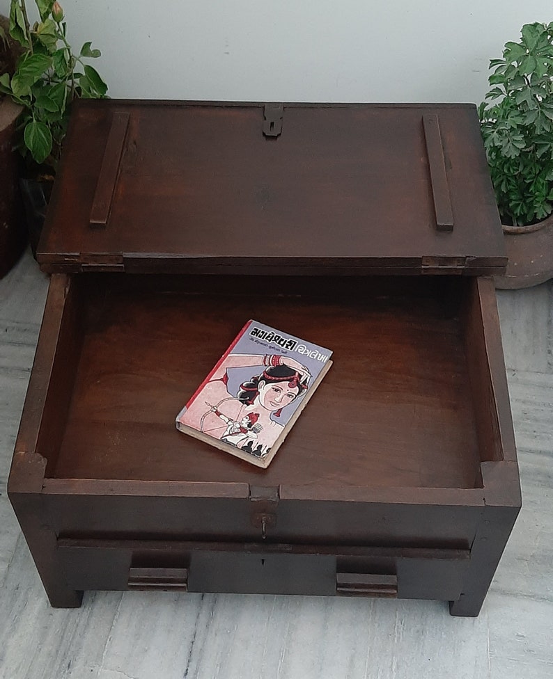 Antique Wooden Writing Desk/handmade Desk With Drawer/wooden - Etsy