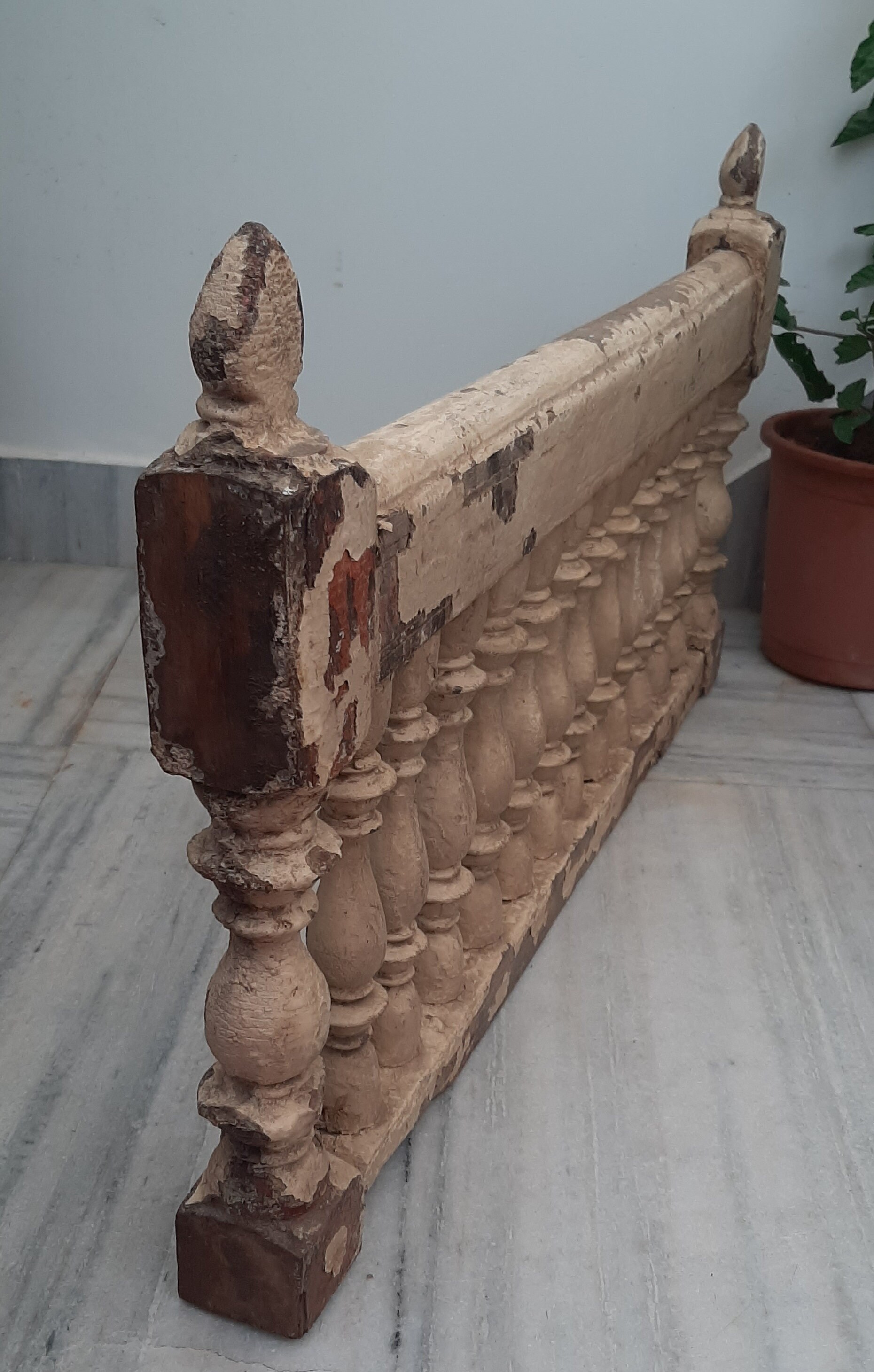 Antique Hand Painted Railing/distressed Wood Fence Piece/old - Etsy