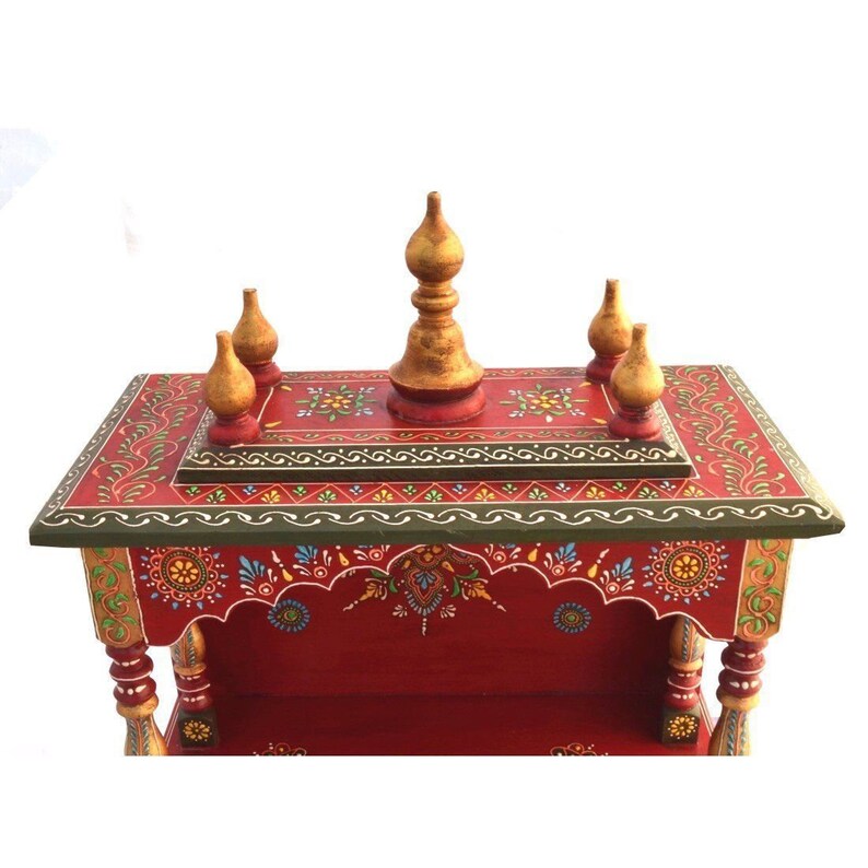 Handcrafted Wooden Pooja Temple: Wall Hanging God Mandap - Etsy