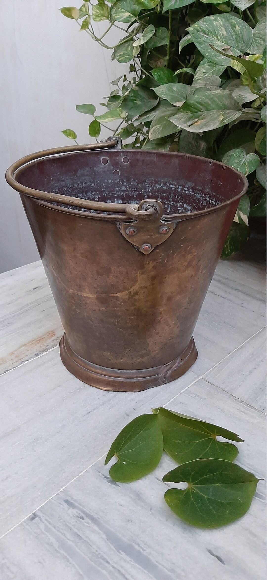 Old Indian Gardening Bucket/multi Utility Bucket/antique Rustic Decor ...