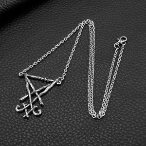 The Lucifer Satanic Movie Theme Chain Necklace Unisex Jewellery Fashion ...
