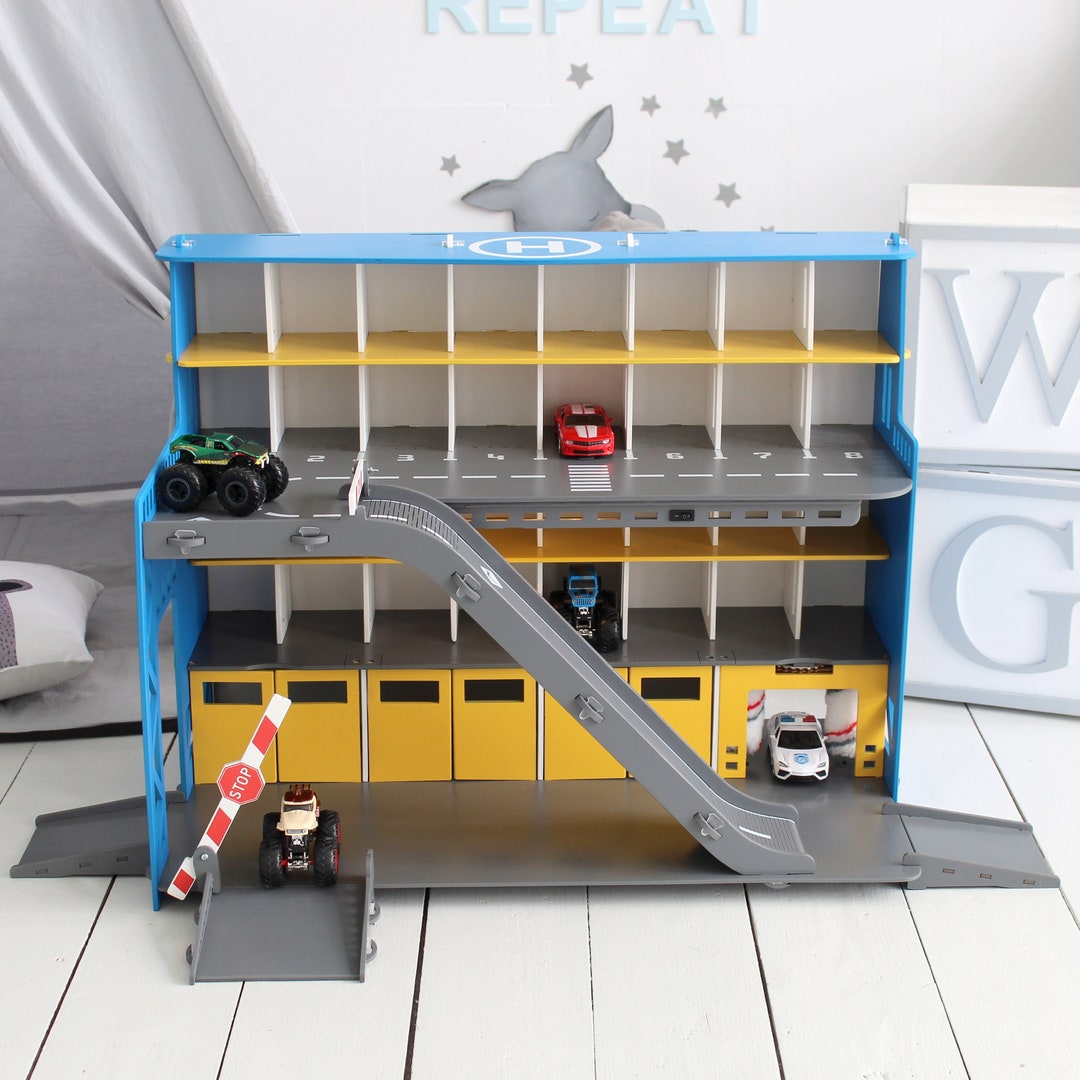 Wooden Toy Car Parking Lot, Personalized Gift for Boys, Toys for Boys ...