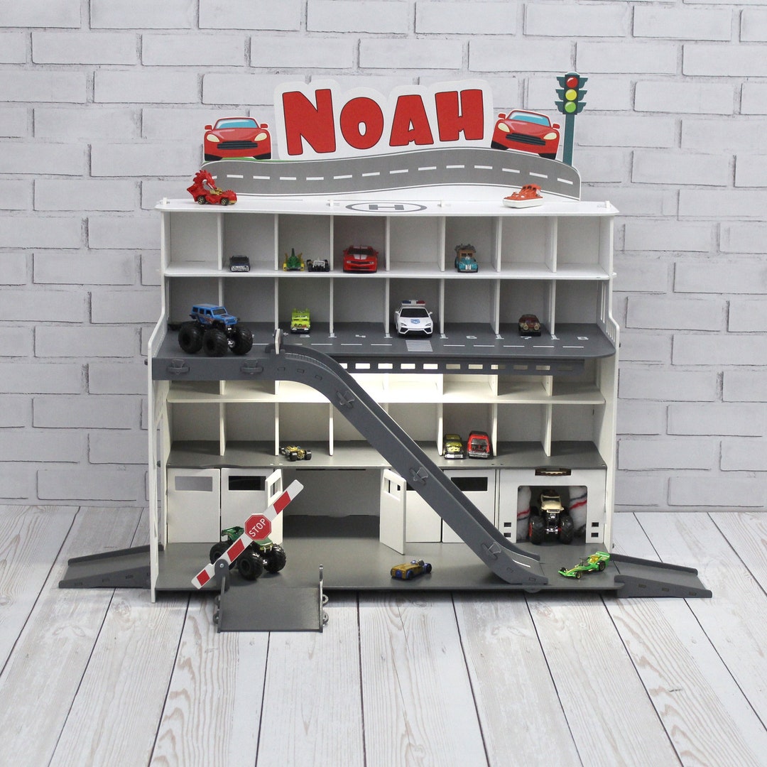 Interactive Toy Car Garage With Car Wash, Motion Lights, Personalized ...