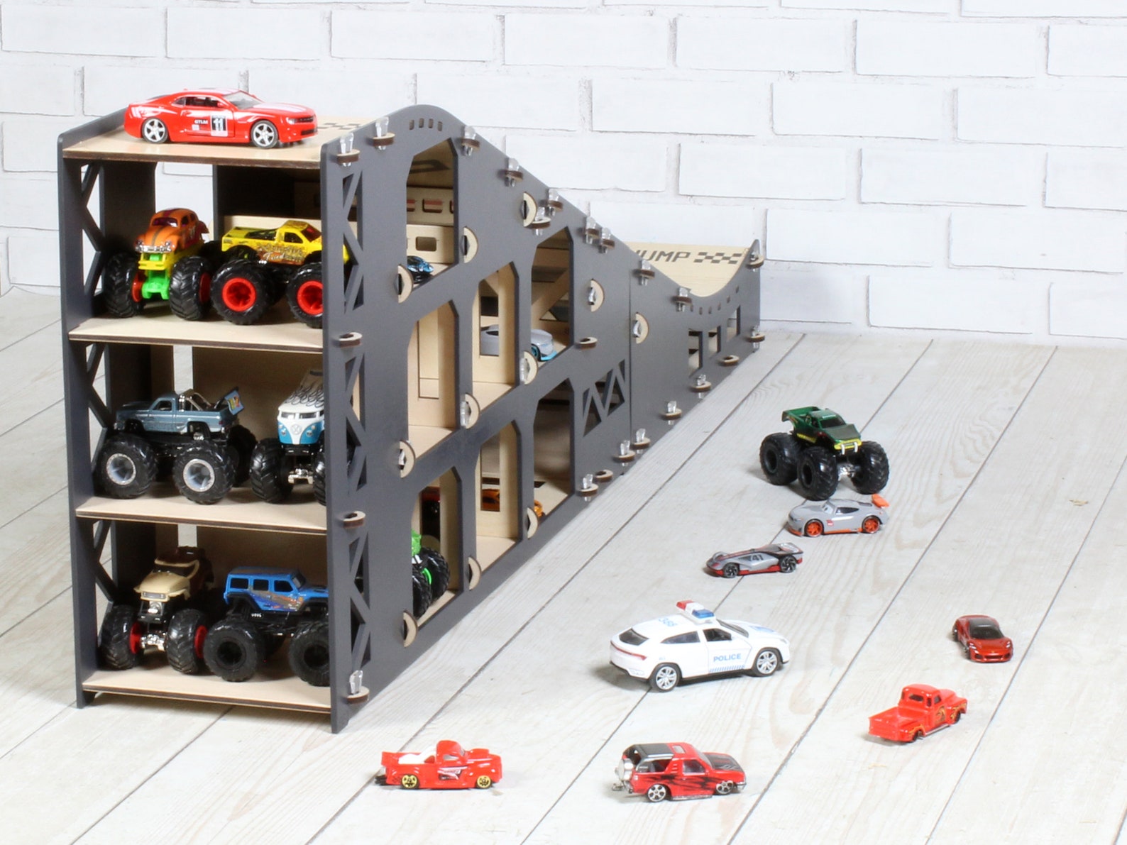 Personalized Wooden Toy Car Ramp: 3-foot Race Track & Garage - Etsy