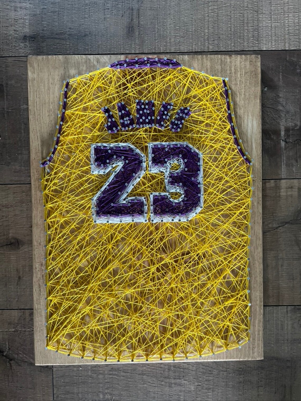 CUSTOM Lakers Jersey String Art Lights Up Lebron James - Etsy