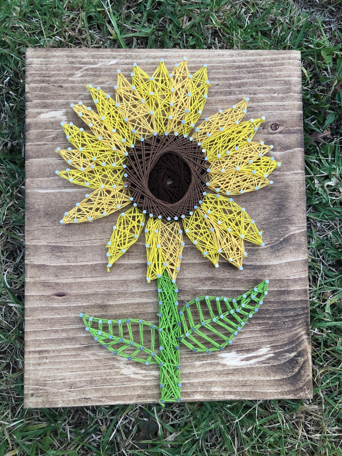 CUSTOM Sunflower String Art Wood Decor Wood Sign Sunflower - Etsy