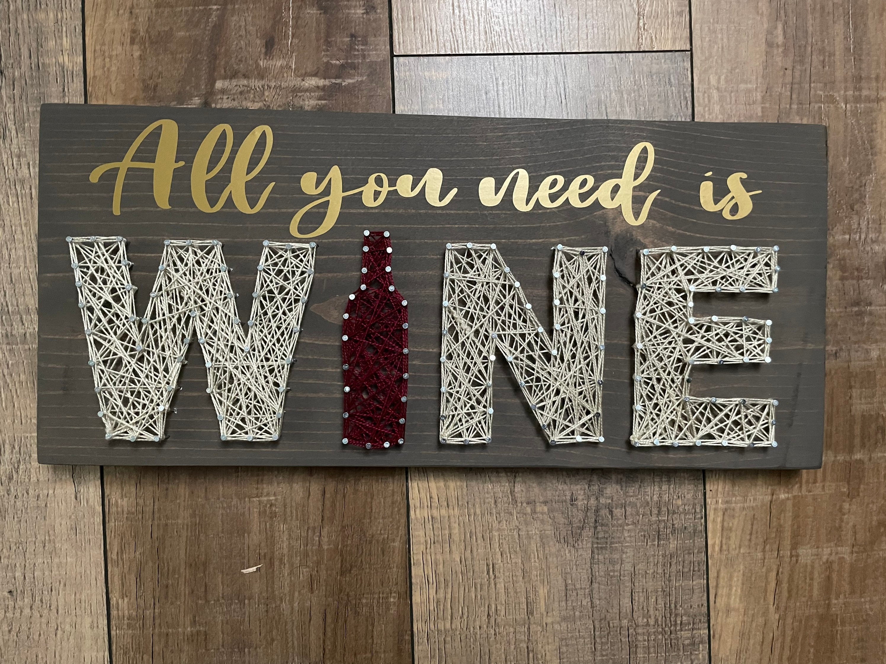 CUSTOM/PERSONALIZED Wine Sign String Art Wood Decor Wall - Etsy