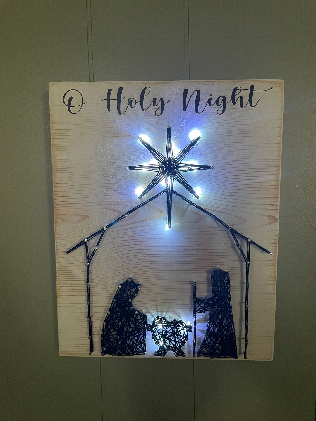 CUSTOM Nativity Decor; String Art; Holiday Decor; Christmas Wall ...