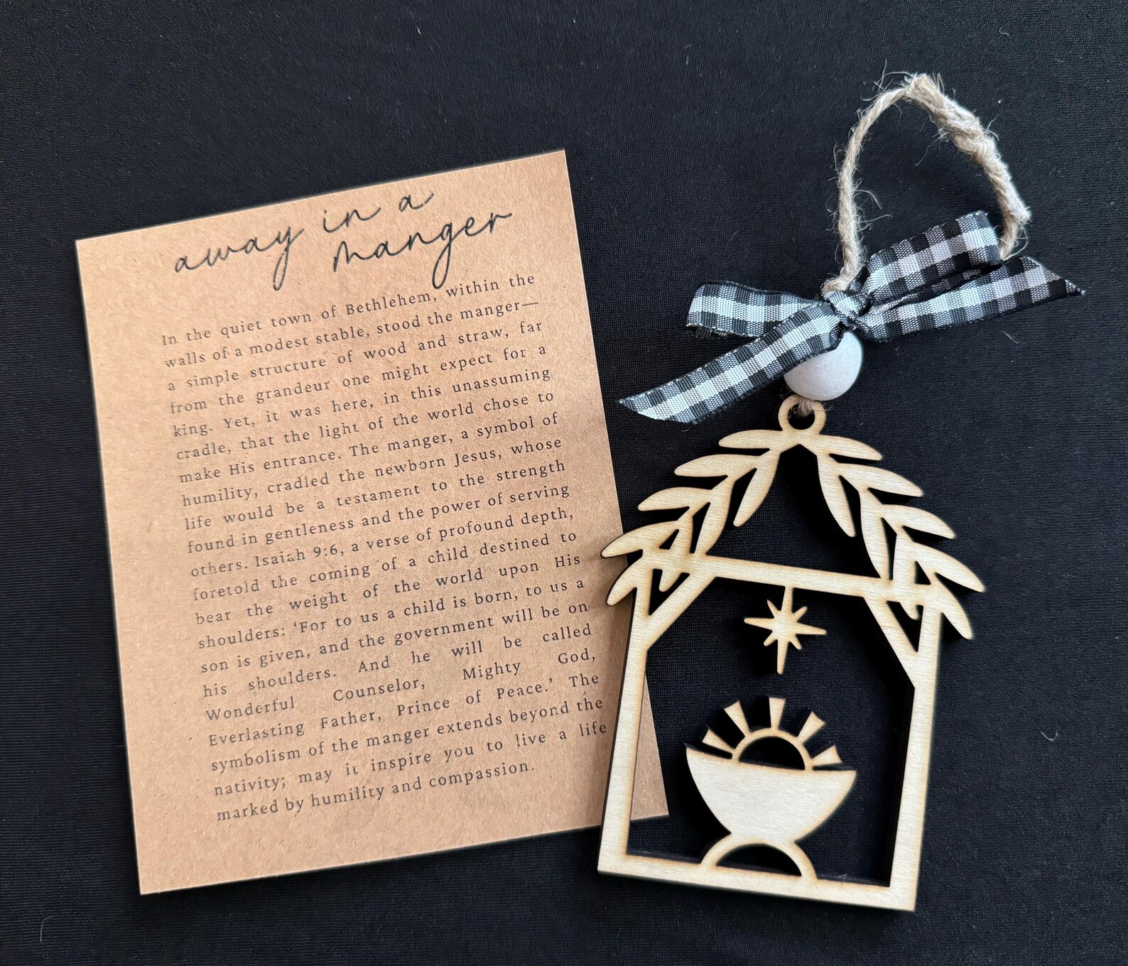 Nativity Story Ornament; Away in a Manager Ornament; Unique Ornament ...