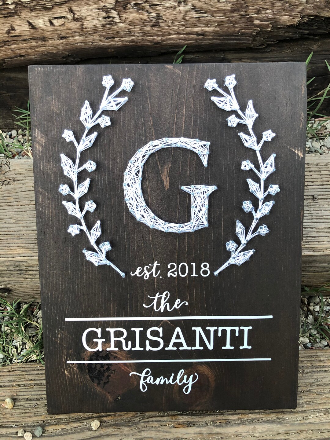 CUSTOM/PERSONALIZED Family Monogram Sign; String Art; Housewarming Gift ...