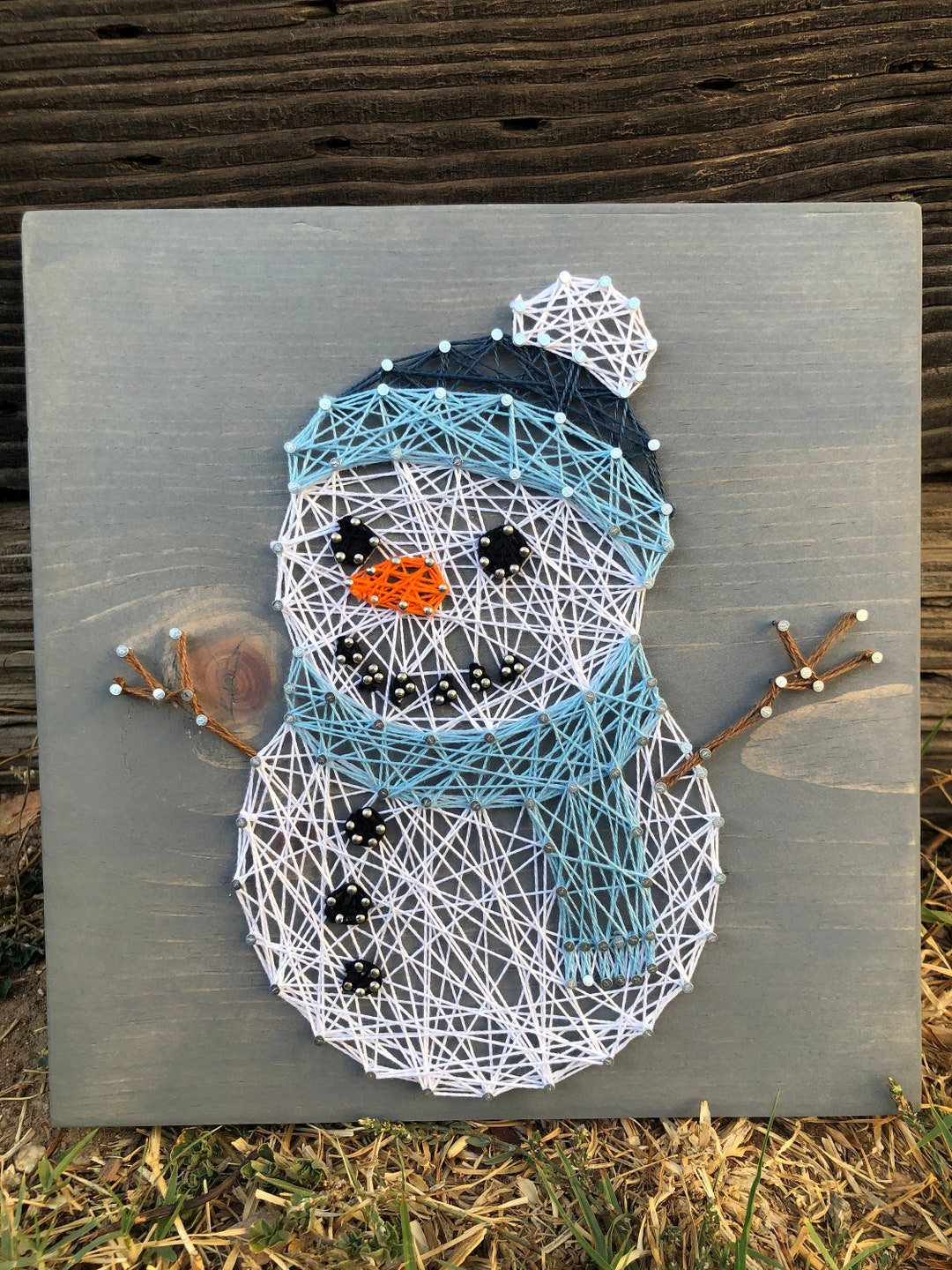 CUSTOM Snowman String Art; Wall Decor; Winter Wall Hanging; Holiday ...