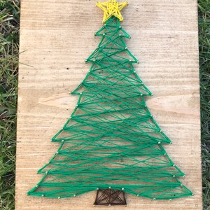 CUSTOM Christmas Tree String Art; Holiday Decor; Christmas Sign; Wood ...