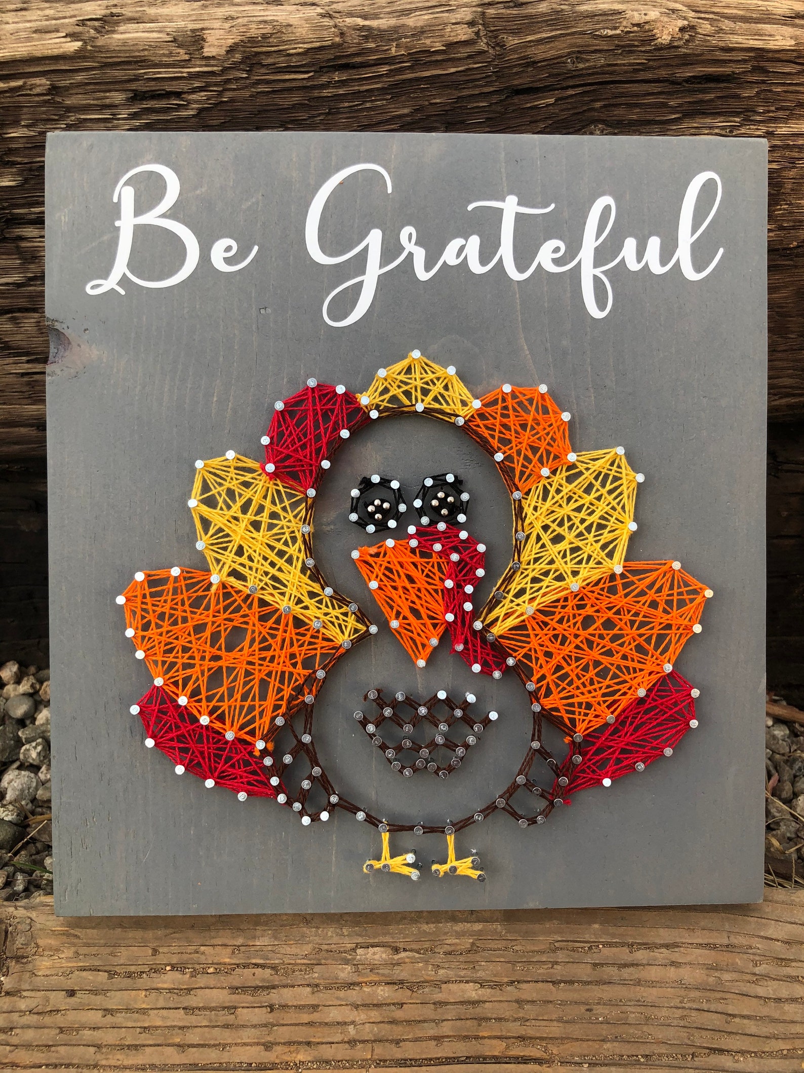 CUSTOM/PERSONALIZED Turkey Sign; String Art; Fall Decor; Give Thanks ...