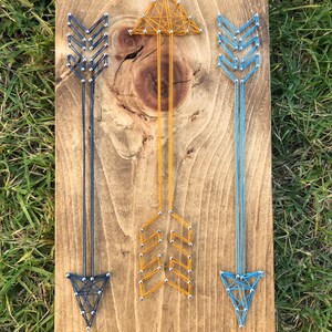 CUSTOM/PERSONALIZED Wooden Arrow String Art; 3 Arrows; Wood Sign; Wall ...
