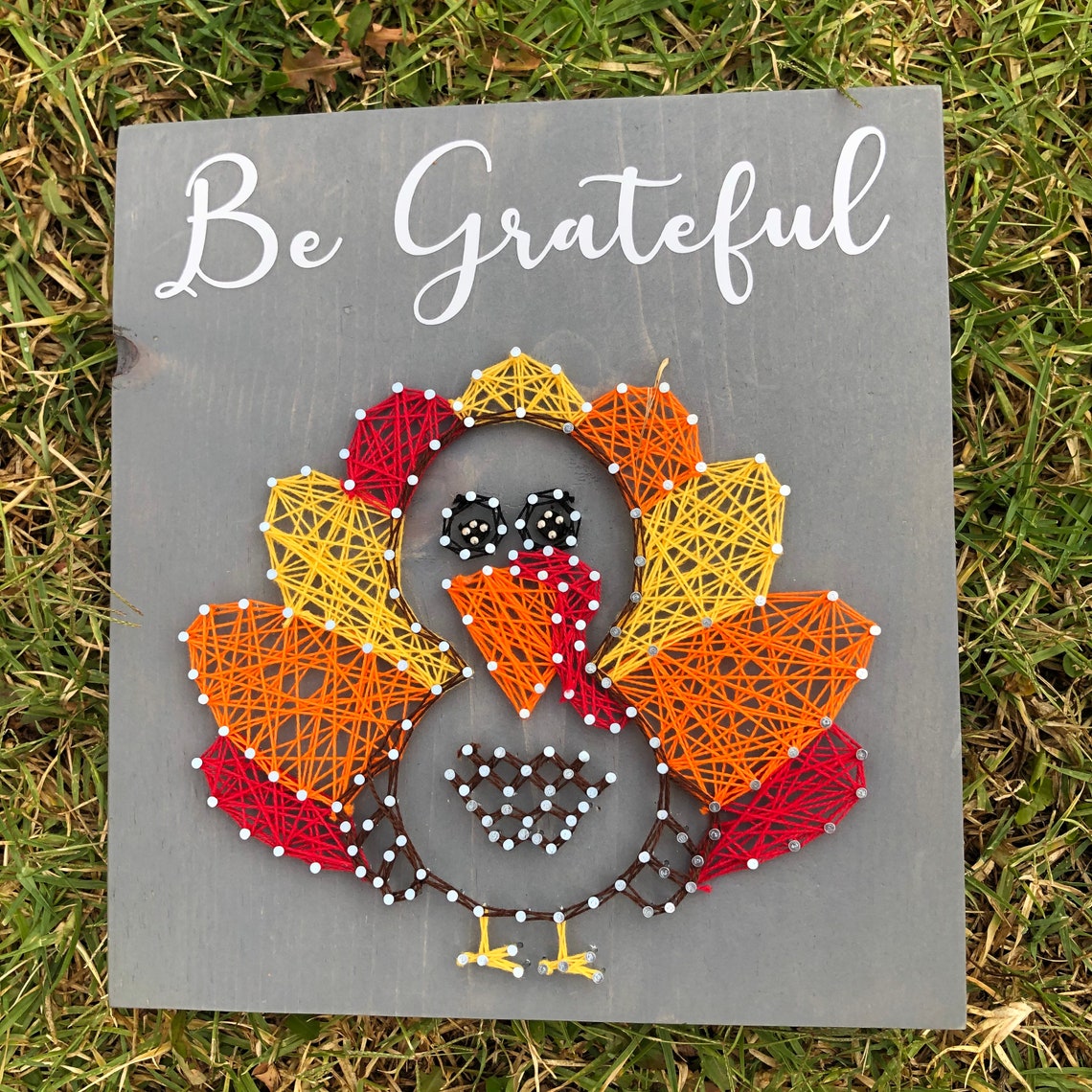 CUSTOM/PERSONALIZED Turkey Sign; String Art; Fall Decor; Give Thanks ...
