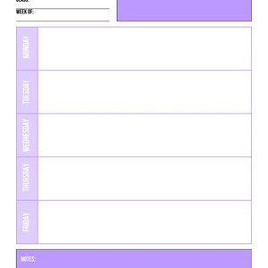 Teacher Lesson Plan Template Edit in Canva - Etsy