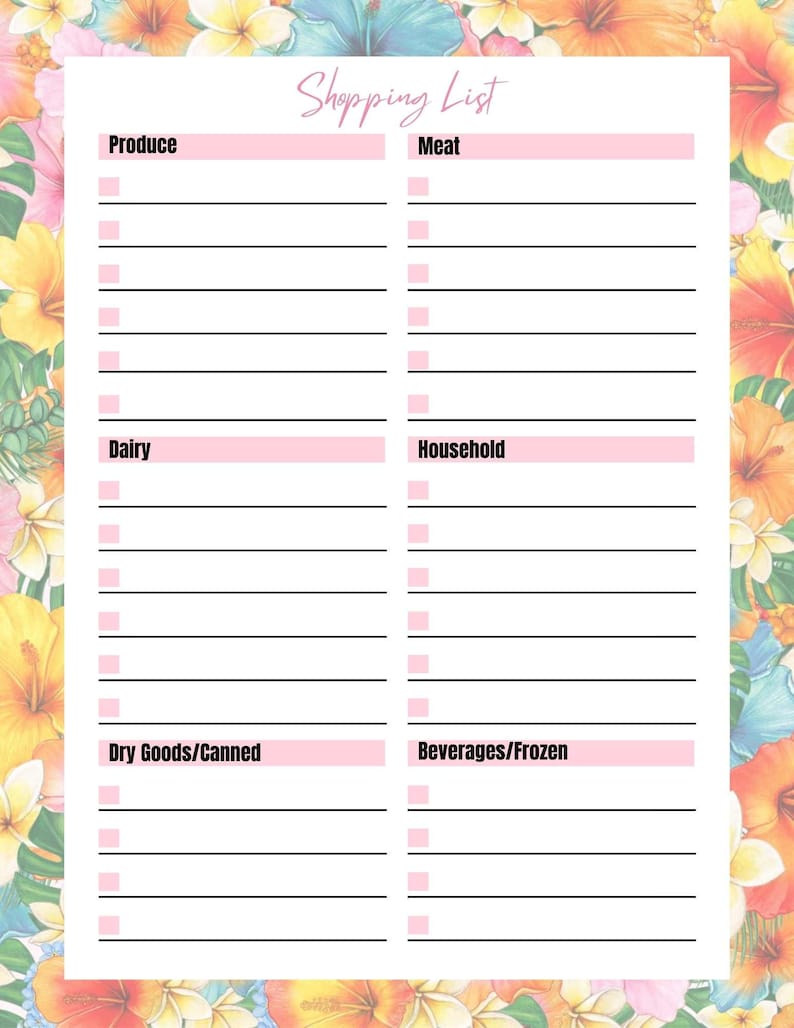 Printable to Do List BUNDLE, Shopping List, Task List, Meal Planner 8 ...