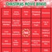 Christmas Movie Bingo | Printable Christmas Games | Holiday Romance ...