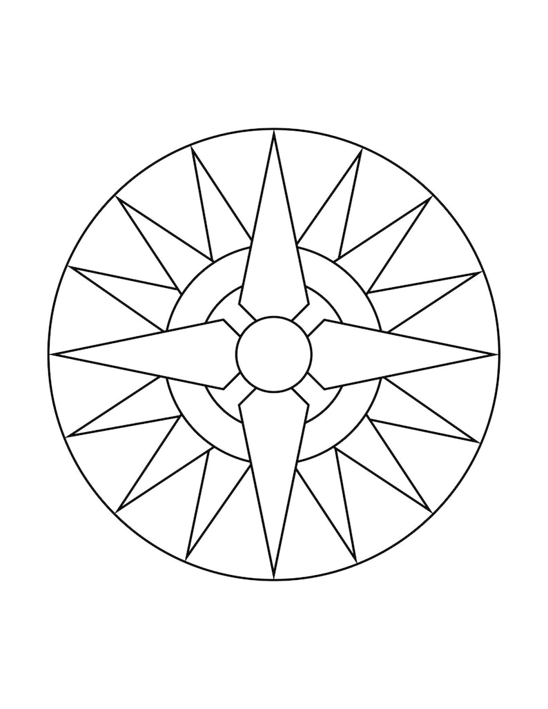 EASY Mandala Printable Coloring Book for Beginners or Children 40 Pages ...