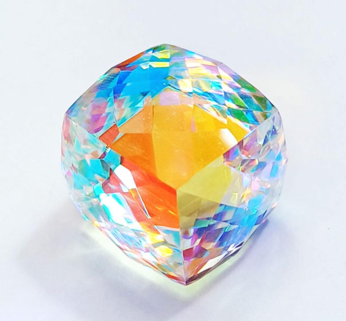 Colorful Mystic Quartz Cube 89.80+ Ct Certified Loose Gemstone With ...