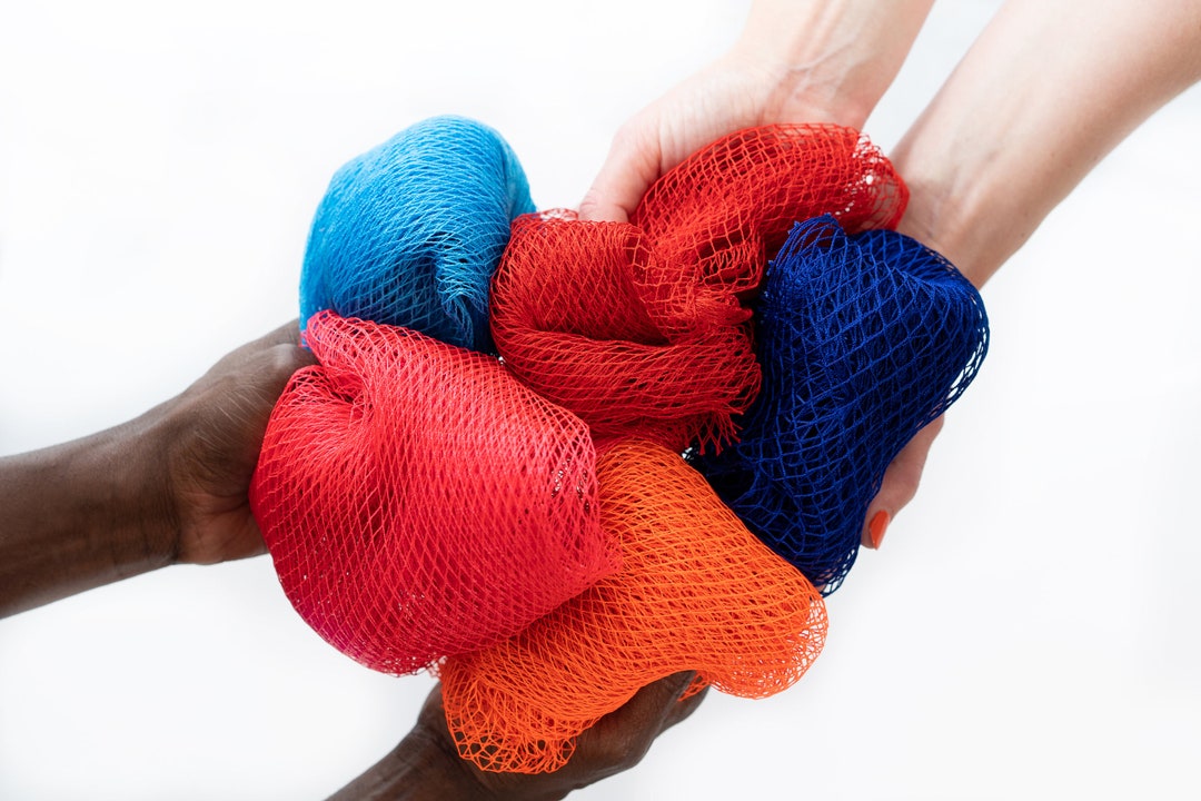 African Net Sponge, Shower Loofah, African Mesh Washcloth, Fast Drying ...