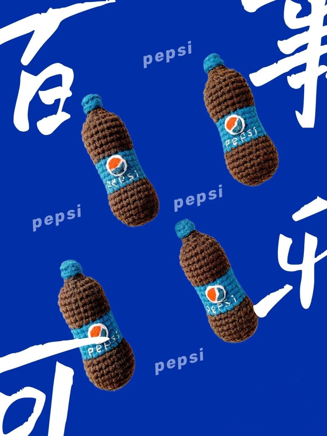 PATTERN: Pepsi Bottle Crochet Pattern Mini Cola Bottle Keychain ...