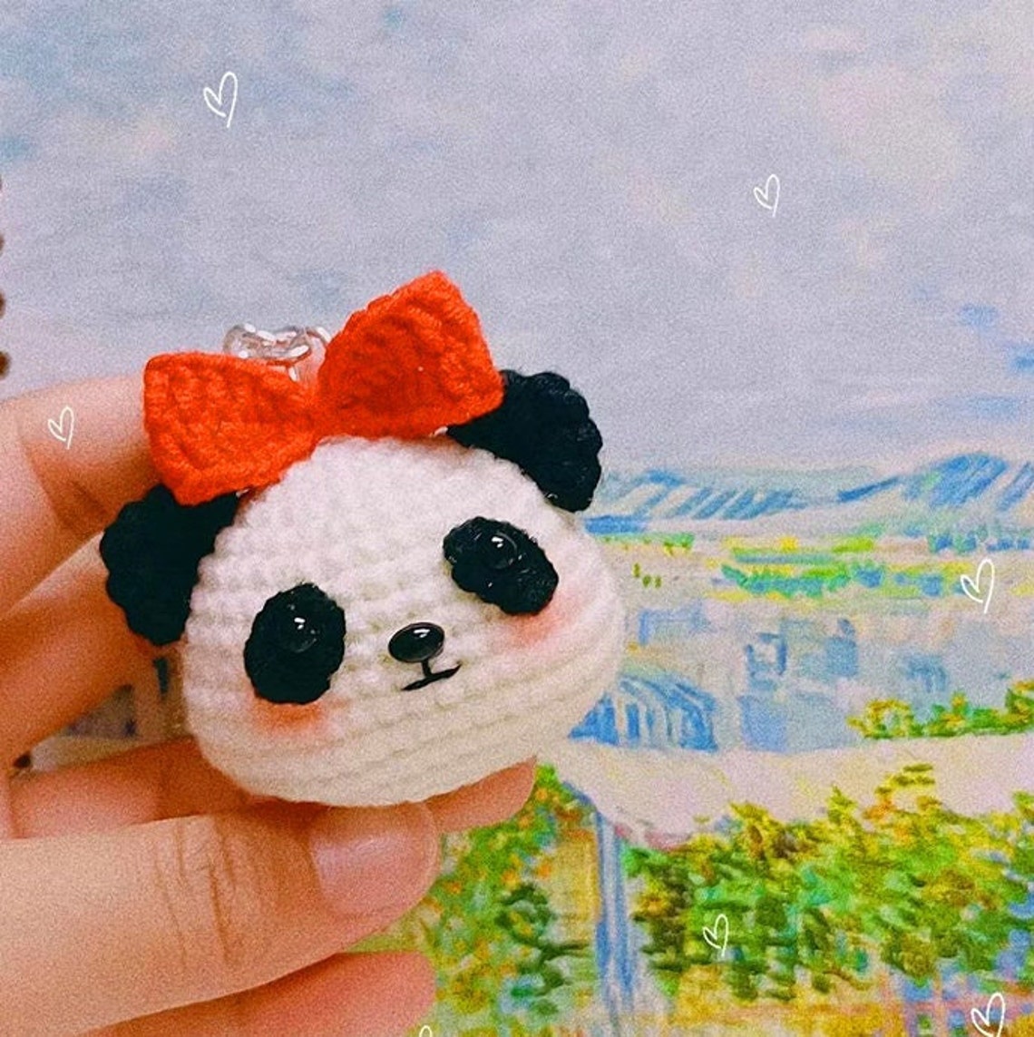 PATTERN: Panda Keychain Crochet Pattern Chinese National Treasure Panda ...