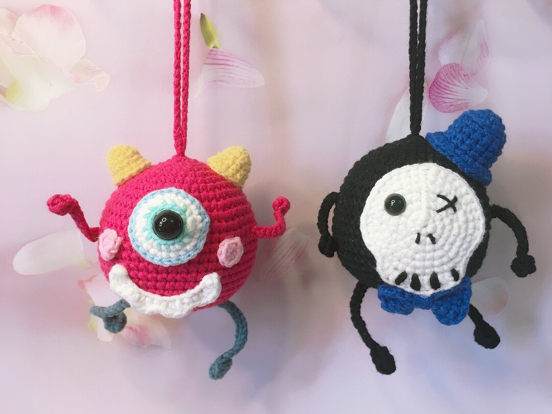PATTERN: Set of 4 Monster Crochet Pattern Bag Accessories Tutorial ...