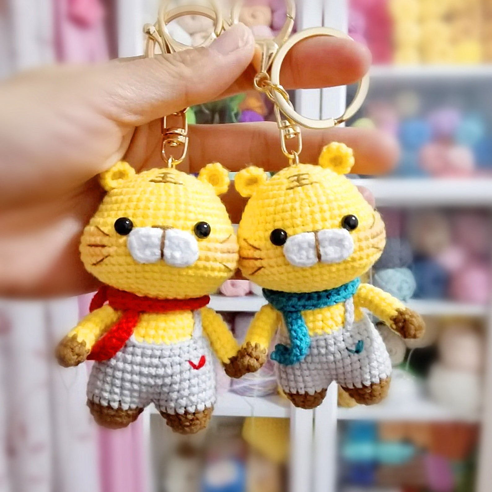 PATTERN: Tiger Amigurumi Crochet Pattern Mini Tiger Keychain Amigurumi ...