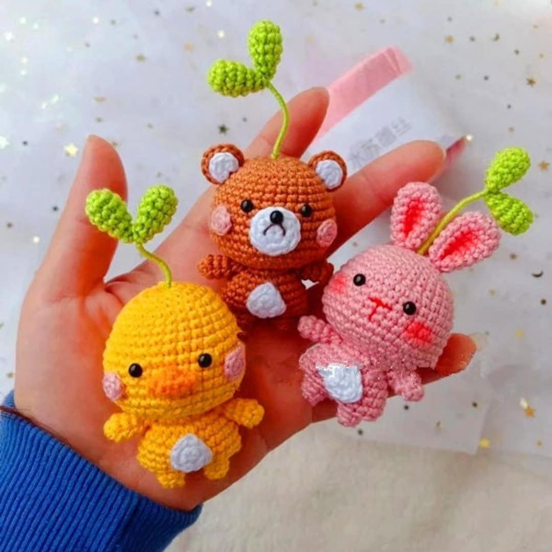 PATTERN: Cute Duck Rabbit Bear With Pea Sboot Crochet Pattern Small ...