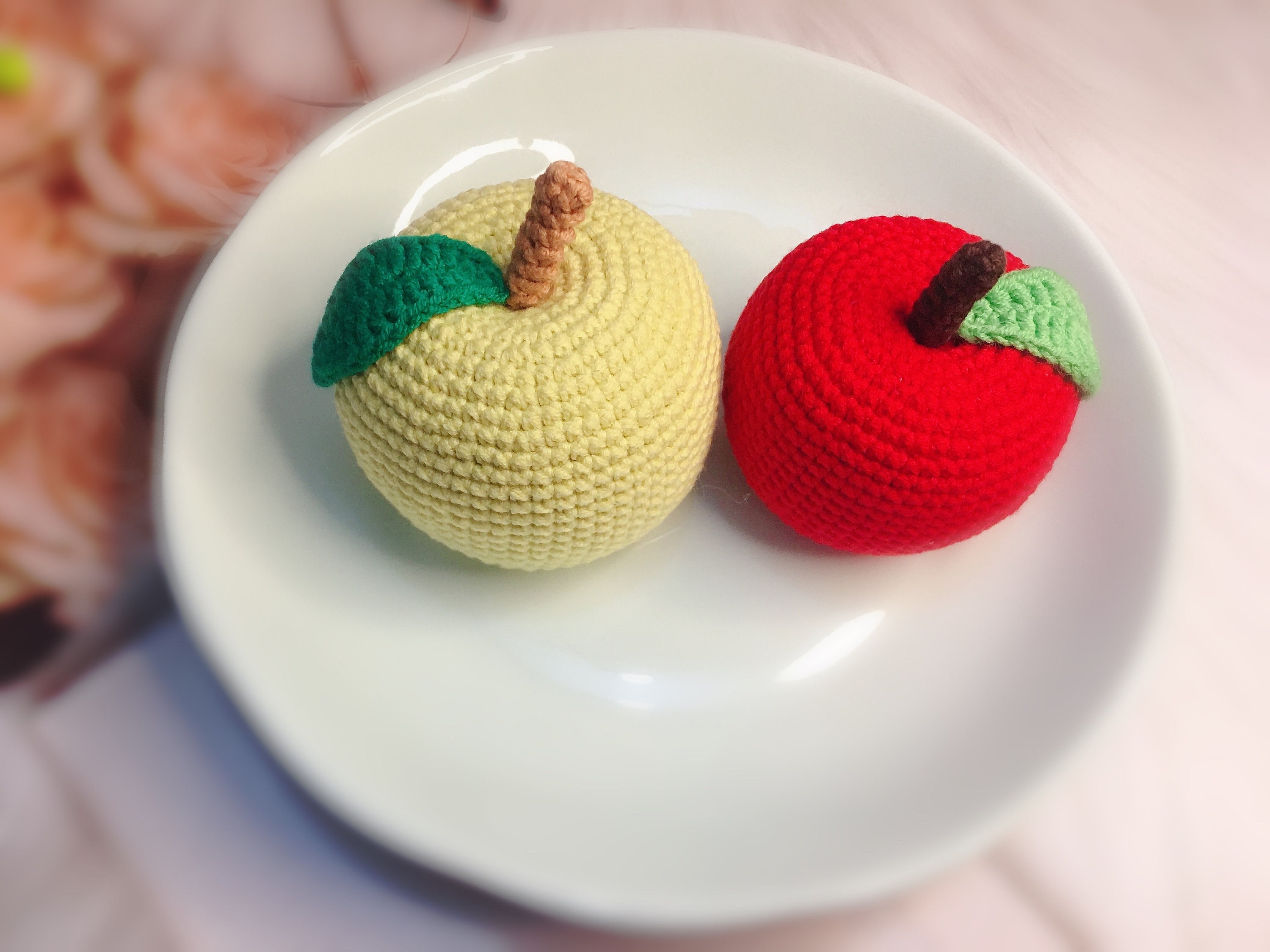PATTERN: Apple Crochet Pattern Fruit Apple Tutorial Apple Toys - Etsy