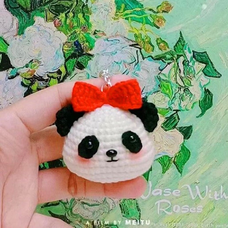 PATTERN: Panda Keychain Crochet Pattern Chinese National Treasure Panda ...