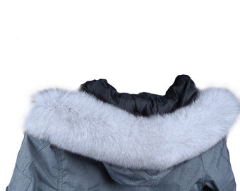 Scandinavian Silver Fox Fur Jacket - Etsy