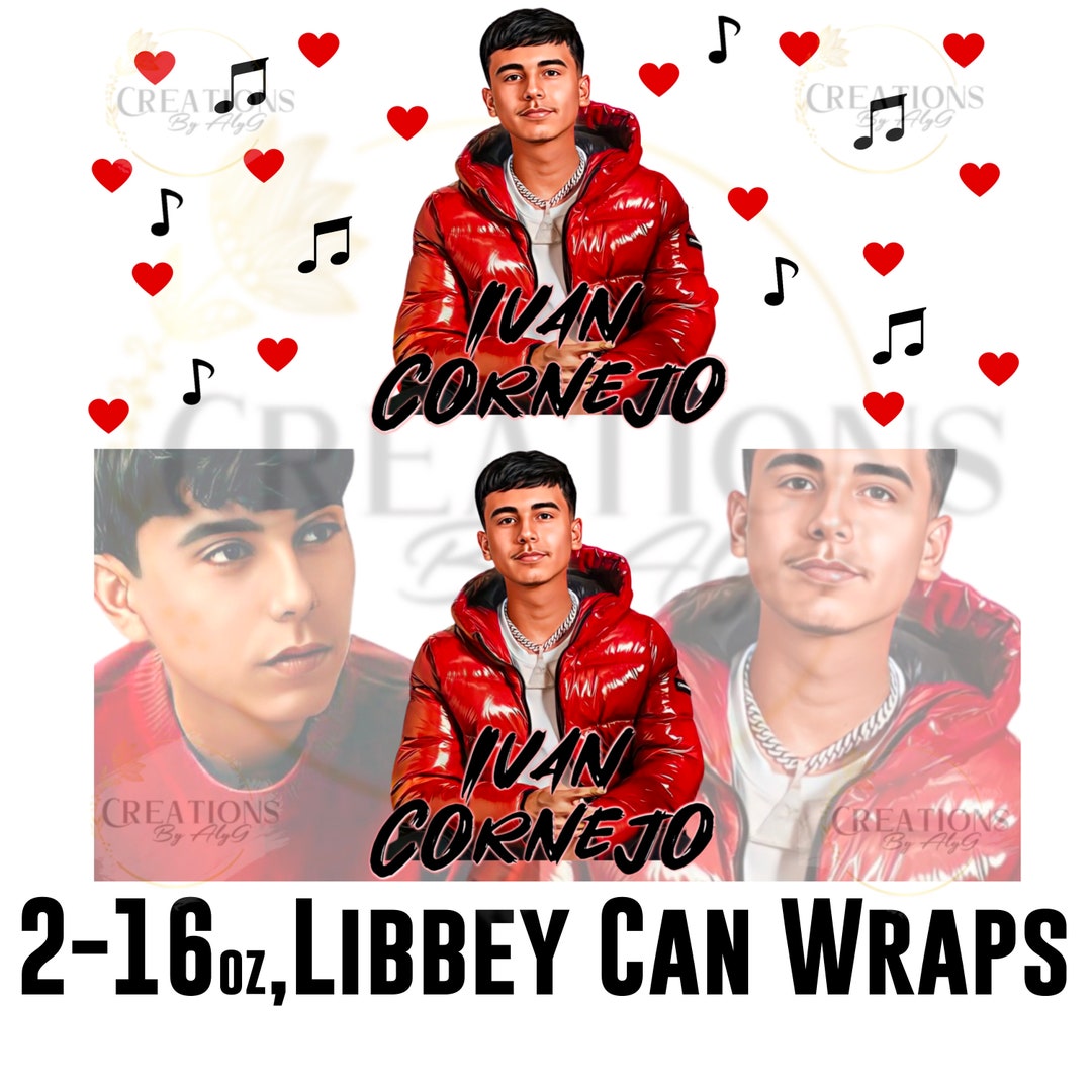 Ivan Cornejo, 16oz Libbey Glass Can Wrap, PNG Digital Download, Hearts ...