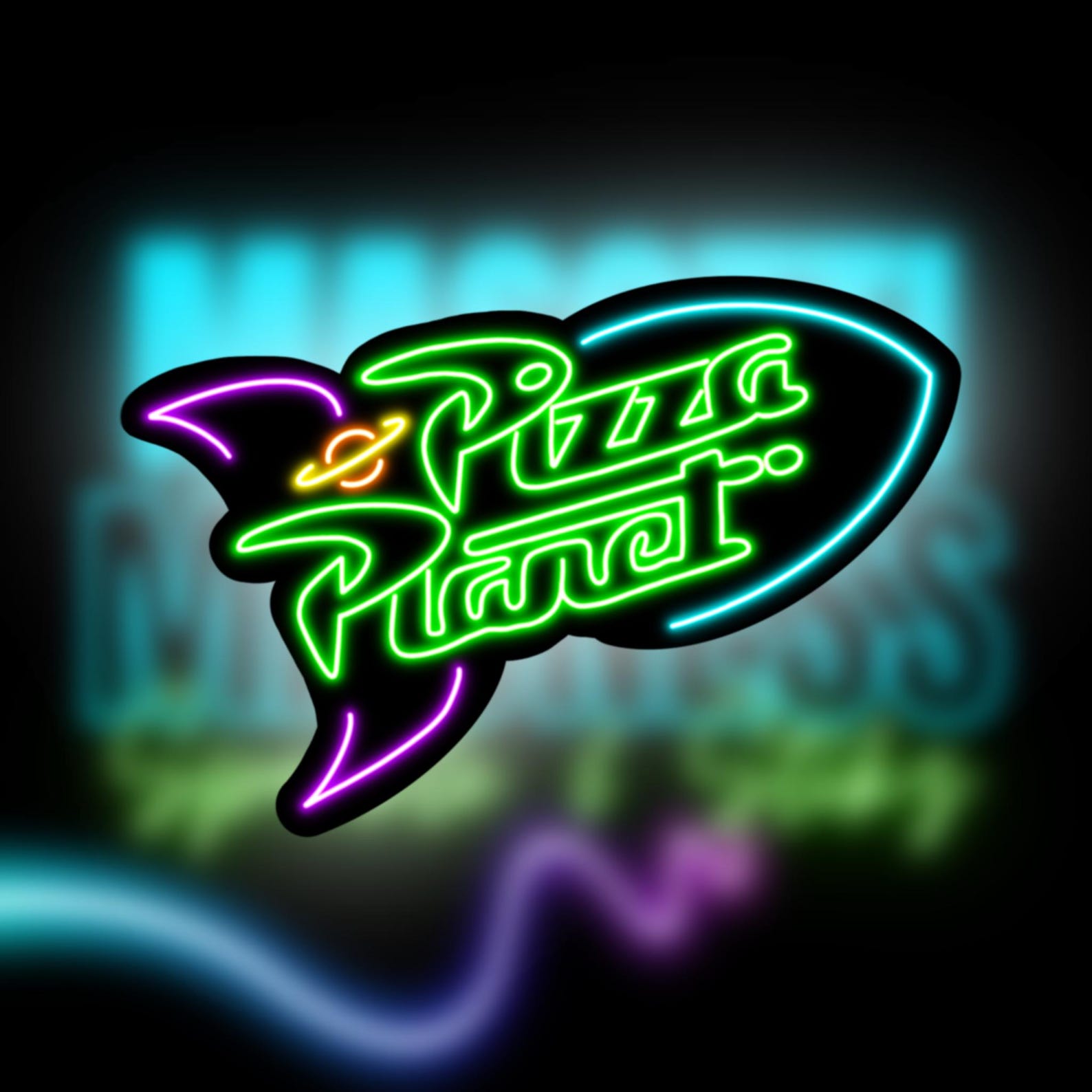 Neon Toy Story Sticker Pack | Pizza Planet Rocket, the Claw & Alien ...